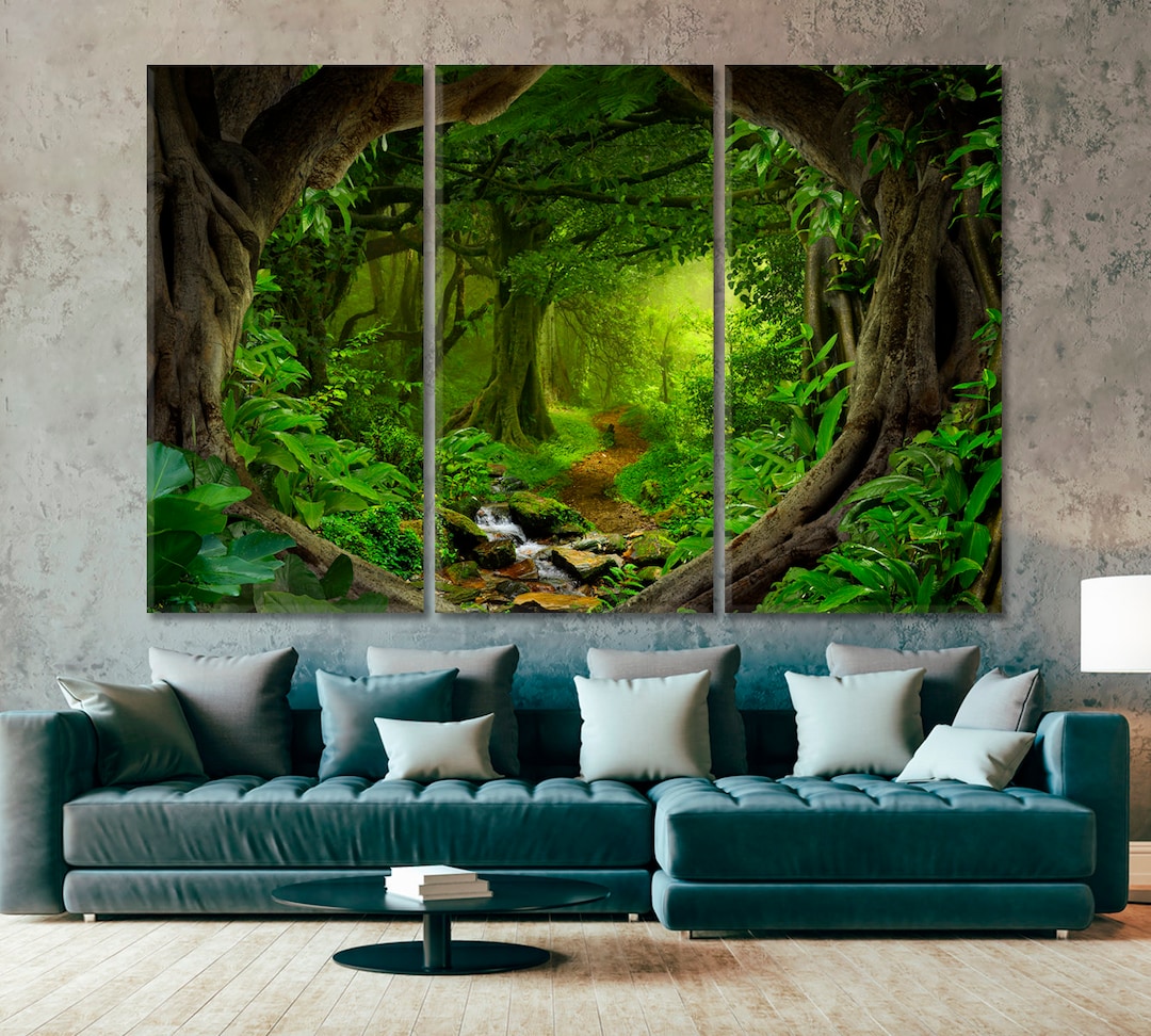 Jungle Jungle Photo Poster Print Canvas, Deep Tropical Forest Home ...