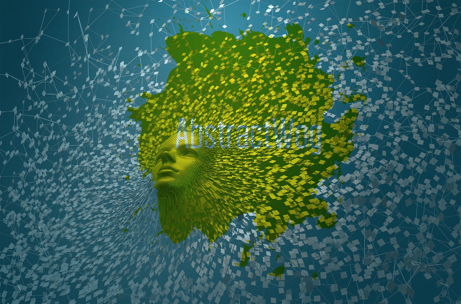 Inner World Dissolving Face Unusual Wall Art Abstract - Etsy