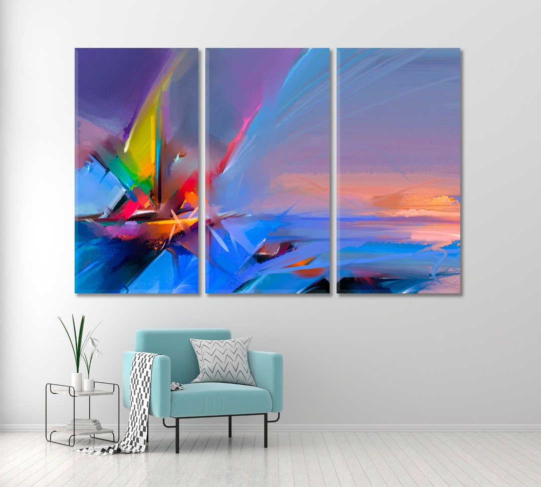 Semi Abstract Abstract Contemporary Art, Modern Art Oil Painting on ...