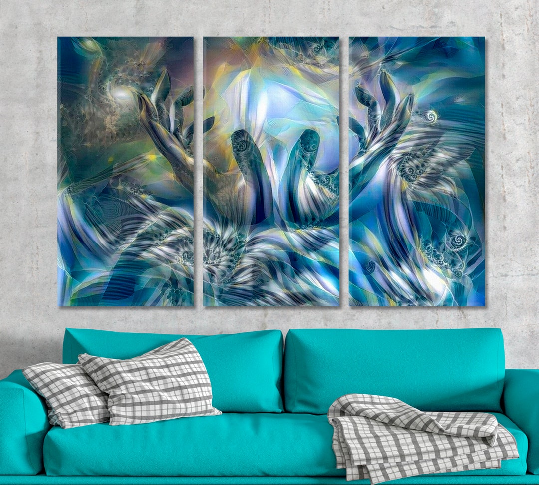 Creator Hands Wall Art | Abstract Surreal Wall Art, Cosmic Art Canvas ...