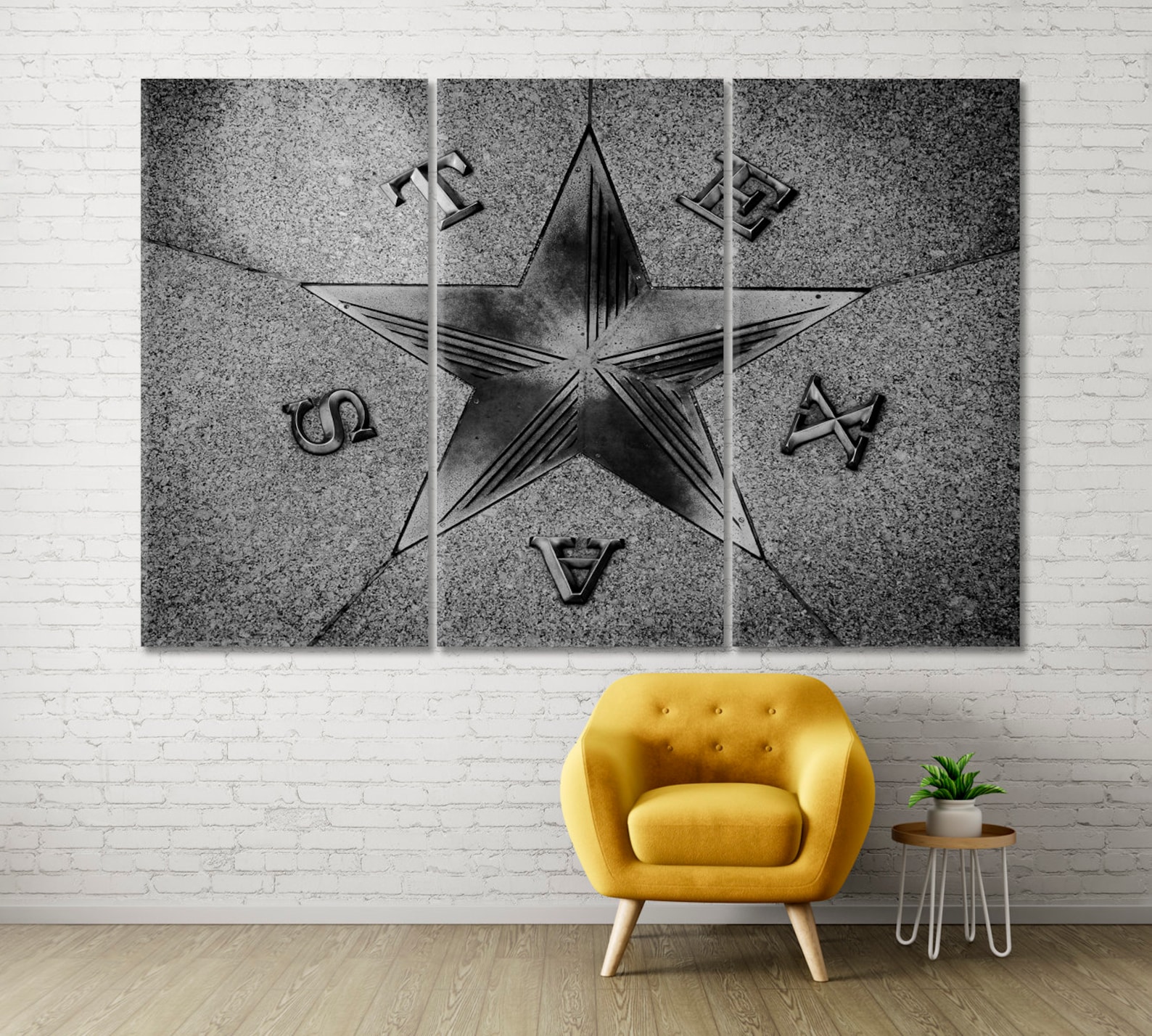 Texas Star Wall Decor Texas Wall Panels Modern Canvas Print - Etsy