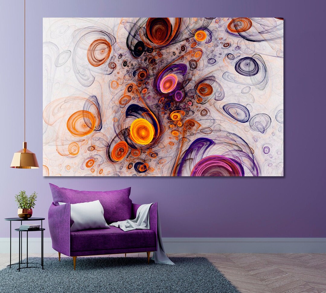 Abstract Colorful Art Large Wall Decor for Home Canvas Print, Acrylic ...