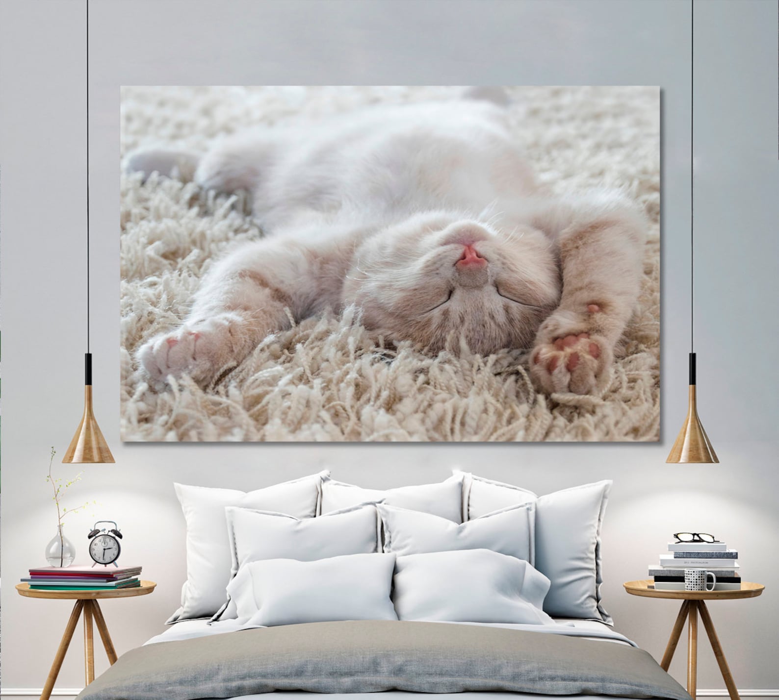 Cute Cat Wall Decor Pet Animal Wall Decoration Kitten Canvas - Etsy