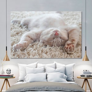 Cute Cat Wall Decor, Pet Animal Wall Decoration, Kitten Canvas Set ...