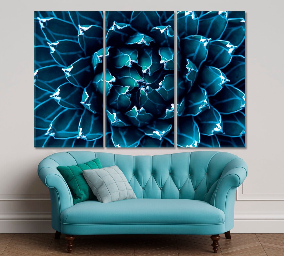 Agave Cactus Abstract Nature Canvas Print, Agave Wall Art, Agave Wall ...