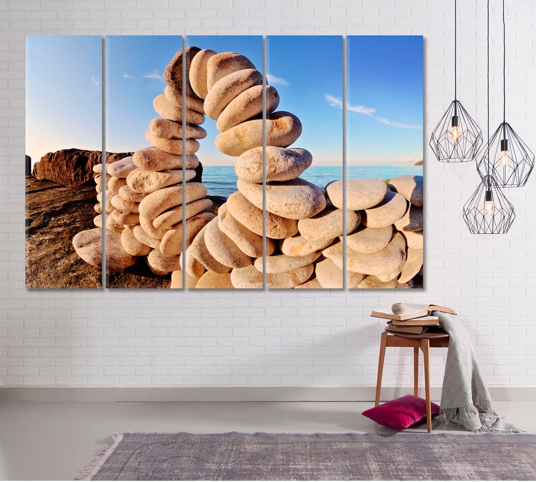 Arch Wall Art, Sea Stone Wall Decor, Stone Arch Wall Art, Pebbles Coast ...
