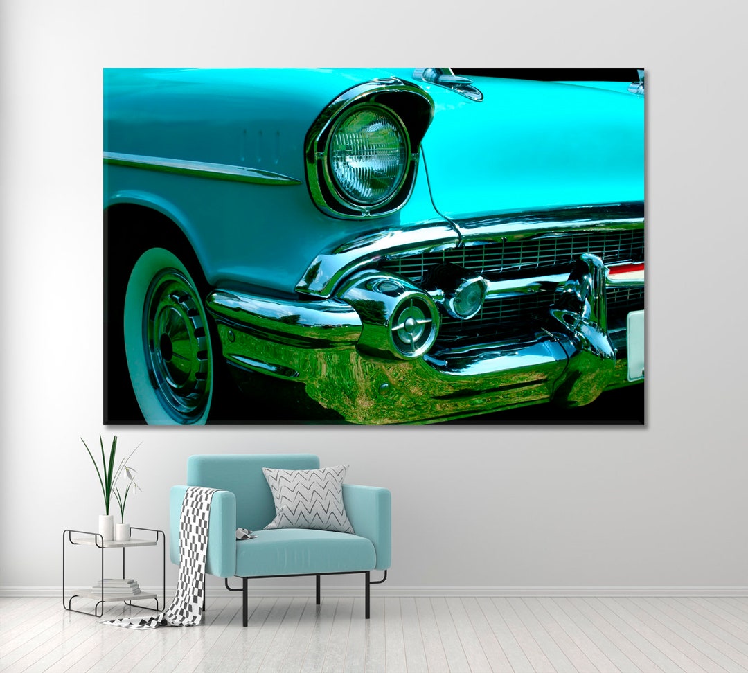 Vintage Classic Retro Car Abstract Photography on Canvas Print, Front ...
