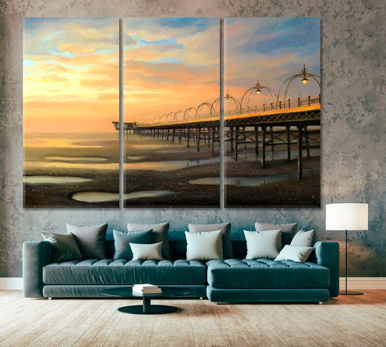 Infinity Panoramic Oil Painting Southport UK Wall Art - Etsy