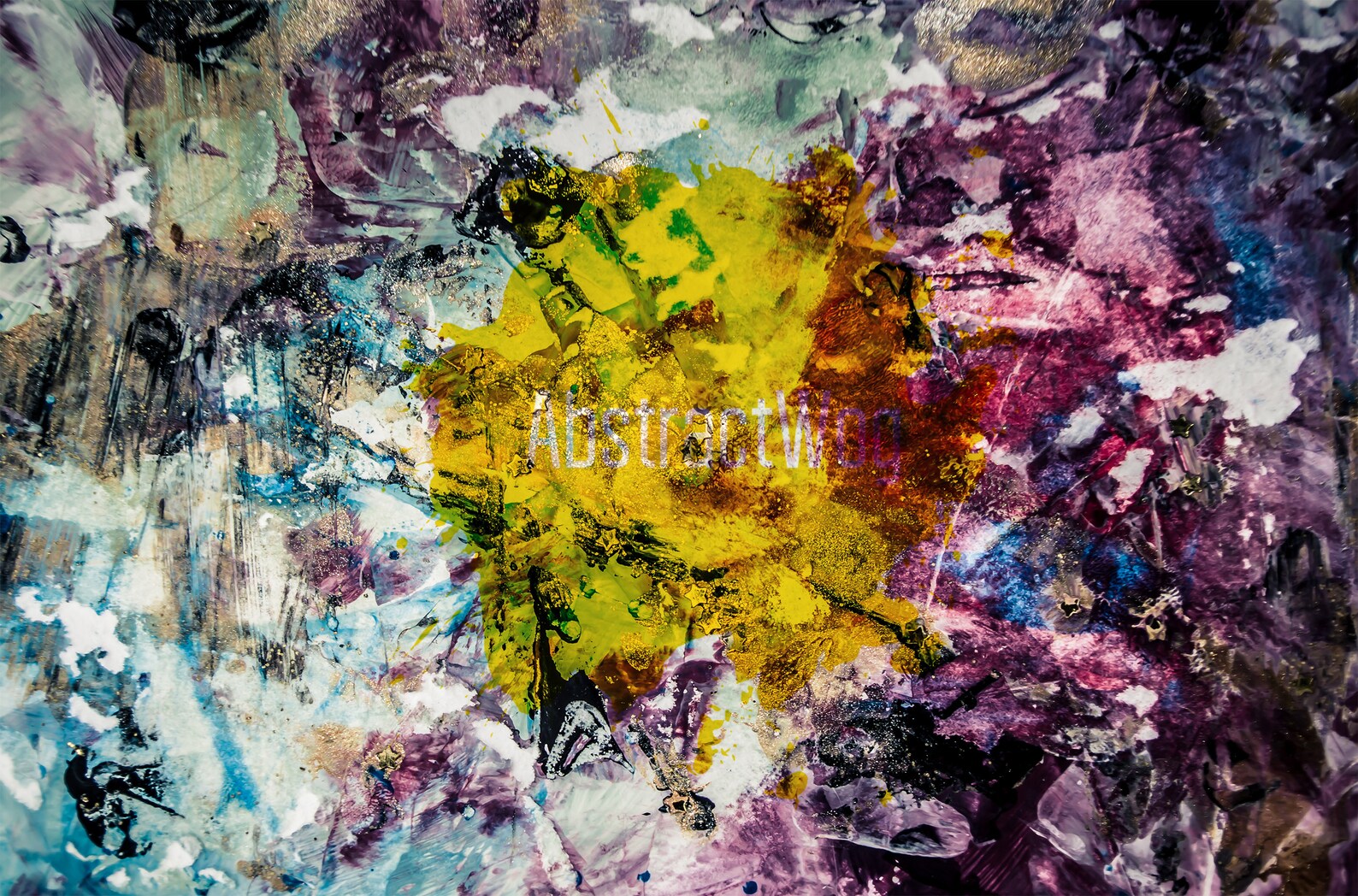 Abstract Wall Decor, Creative Bright Stain Wall Panels, Colorful Modern ...