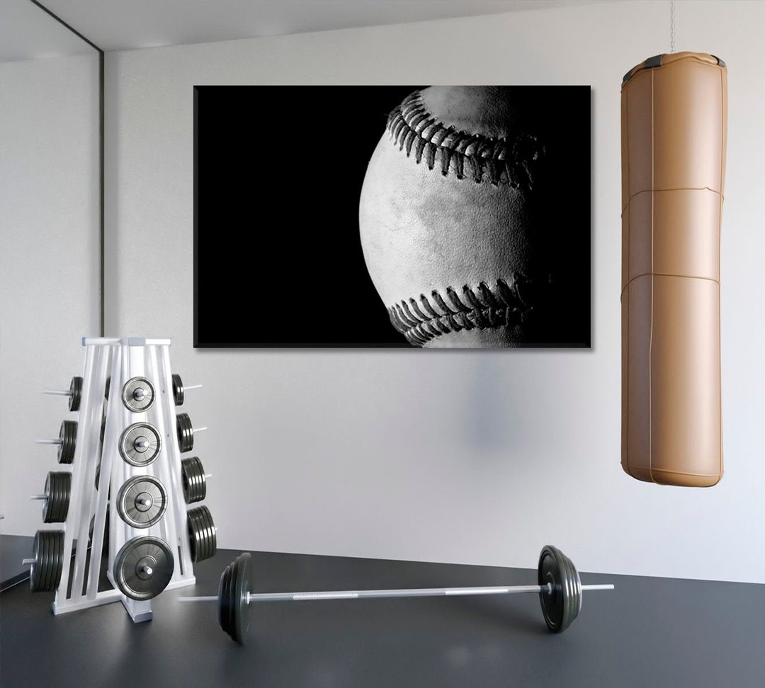Baseball Wall Art, Black and White Baseball Wall Decor, Baseball Poster ...