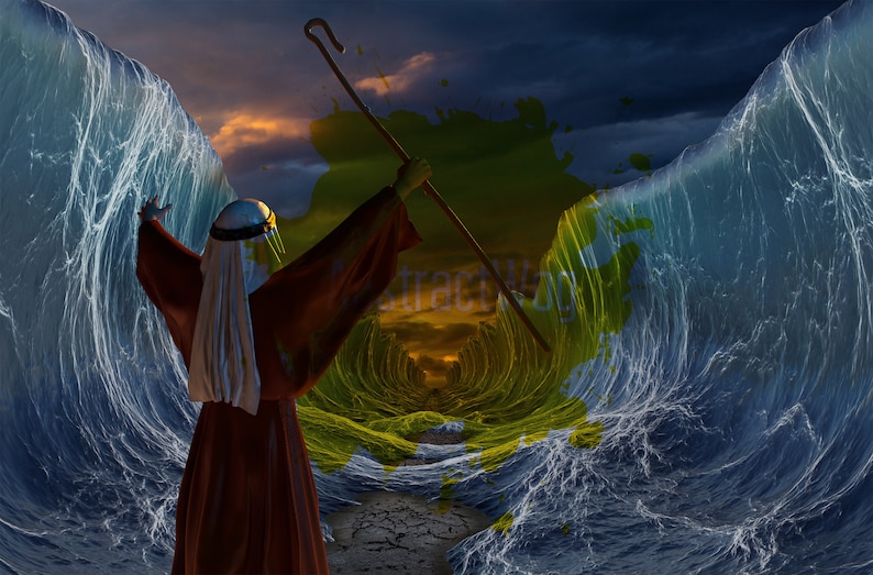 Biblical Moses Exodus Route Artwork on Canvas Print | Etsy