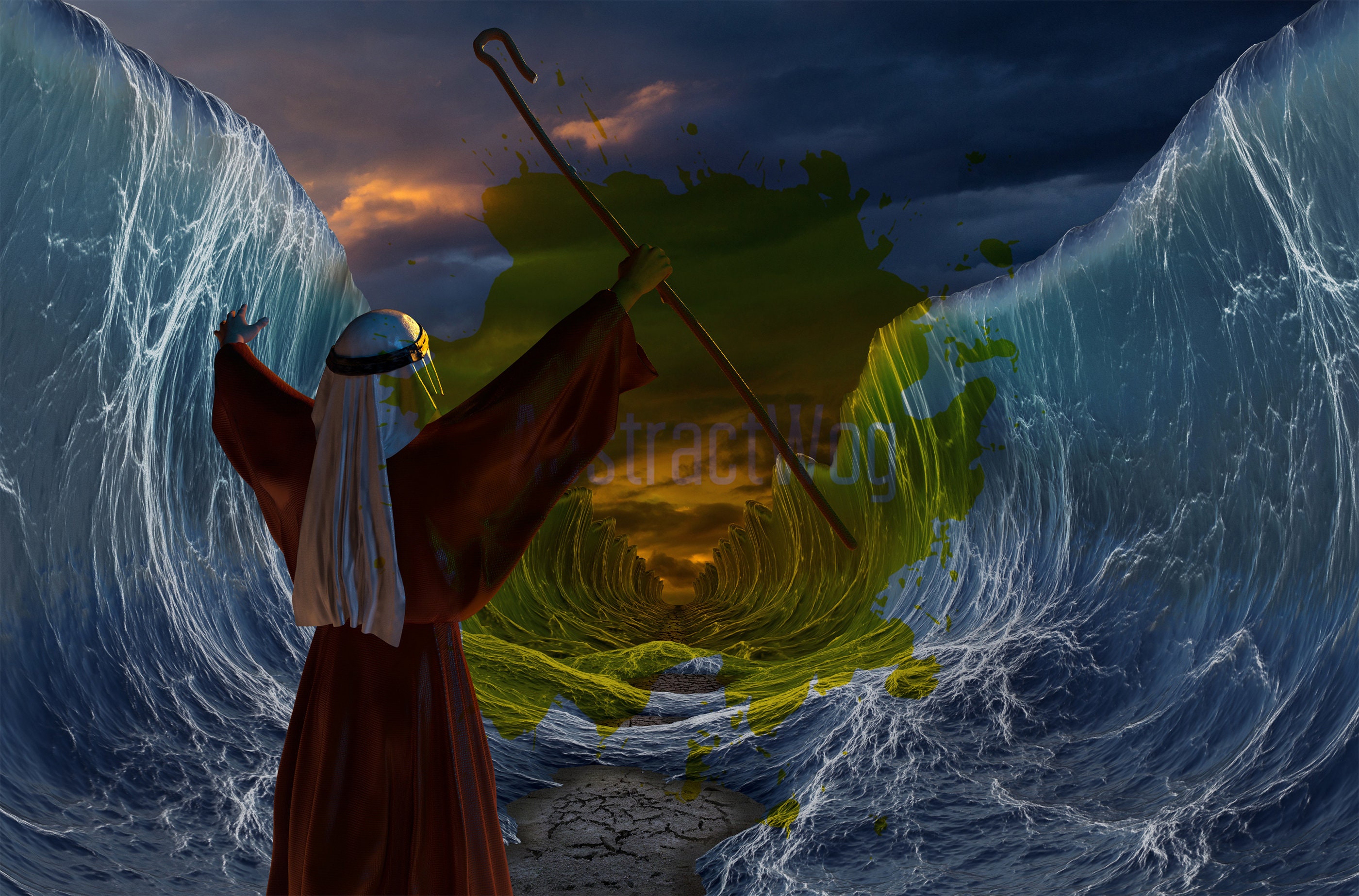 Biblical Moses Exodus Route Artwork on Canvas Print - Etsy Canada