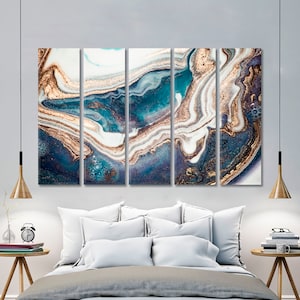 Oriental Pattern Marble Trendy Style Wall Decoration, Blue Marble Stone ...