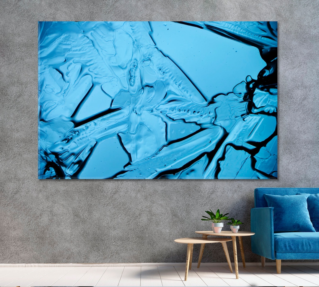 Ice Abstract Modern Art Print, Ice Grunge Wall Art, Frozen Art Print ...