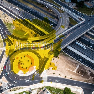 Roundabout Austin Texas USA Wall Art, Highway Canvas Decor, Texas ...