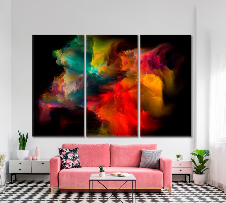 Fog Abstract Vibrant Flow Art Misty Clouds Art Print - Etsy