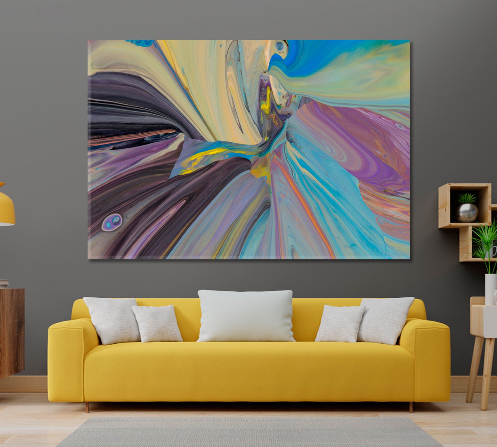 Color Tones Abstract Acrylic on Canvas Print Artistic | Etsy