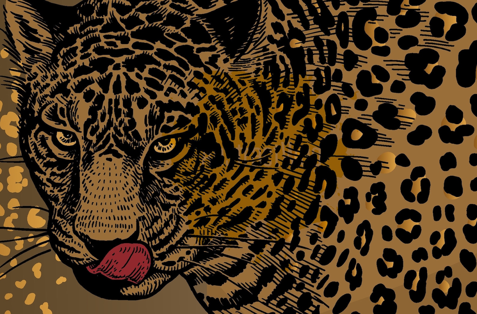 African Predator Abstract Pattern Art Canvas Print, Beast Style ...