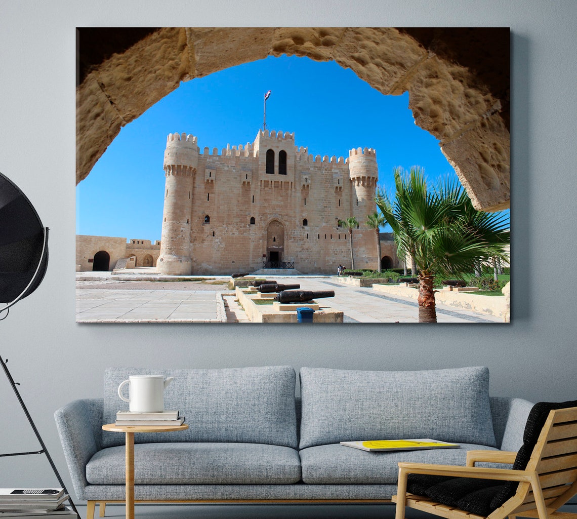 View Through Arch Citadel Qaitbay Alexandria Egypt Wall Art | Etsy