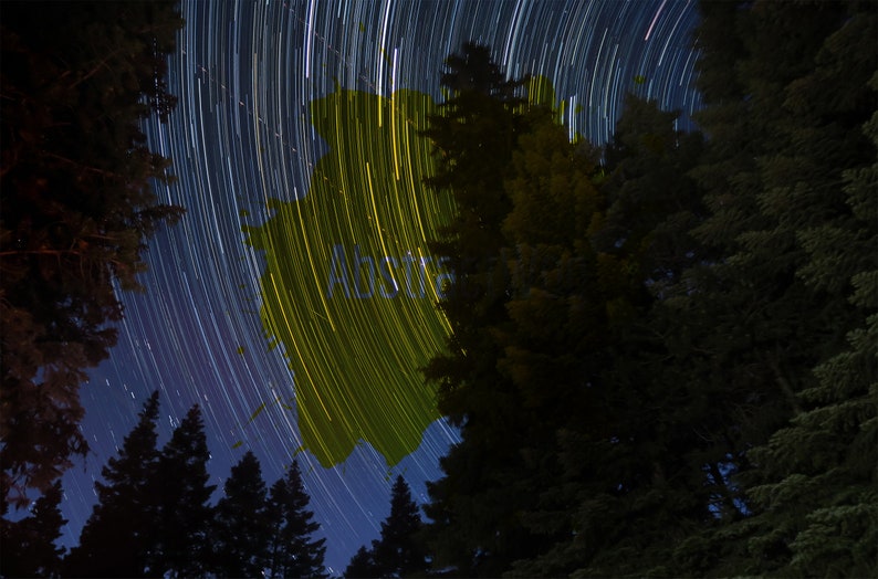 Shooting Stars Sky Photo Poster Print Beautiful Forest Star - Etsy