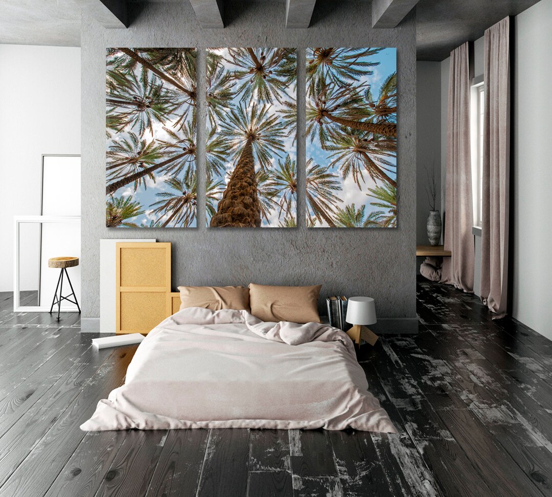 Palm Tropical Wall Art, Palms Trees Wall Decor, Exotic Panorama Canvas ...