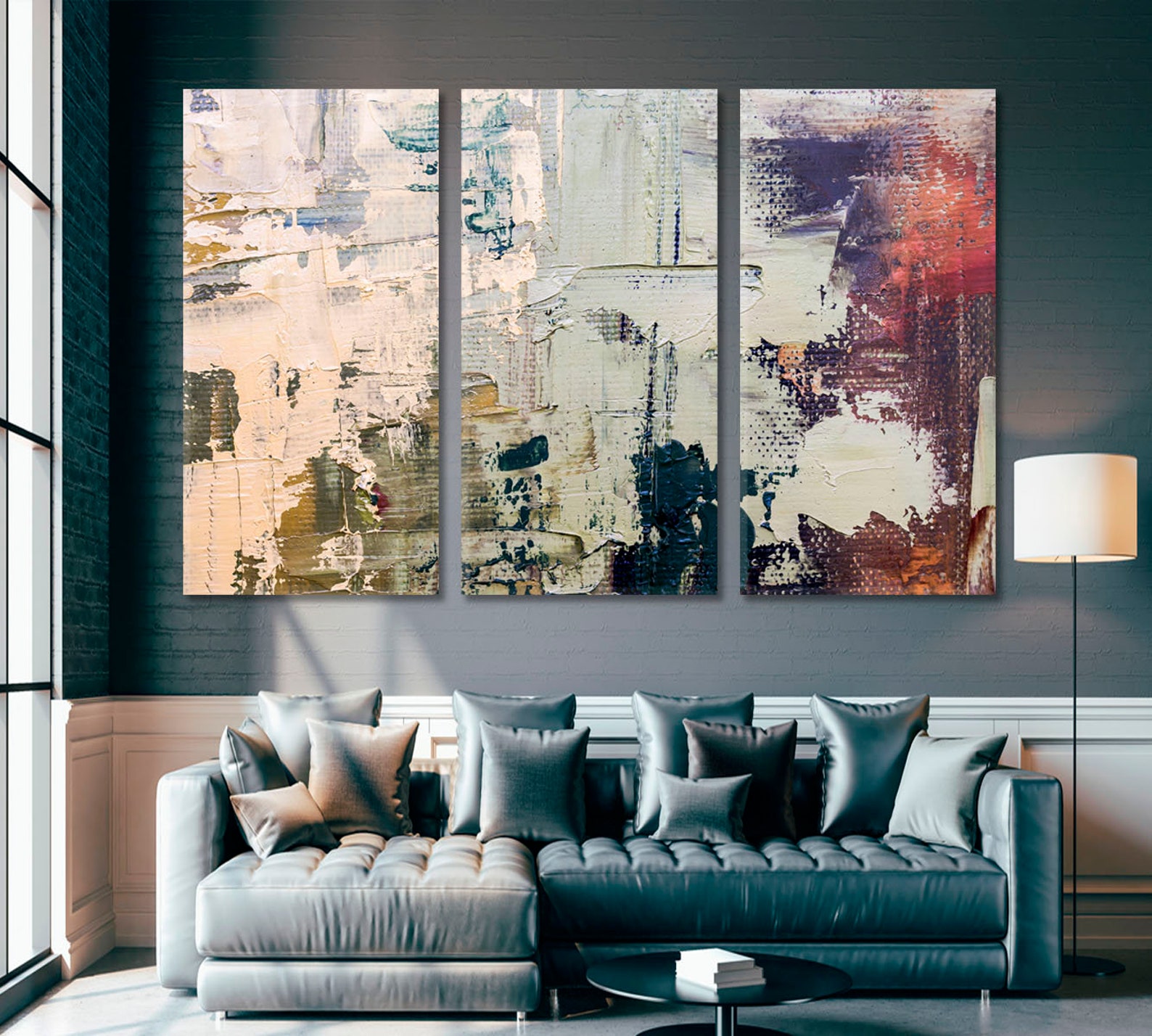 Abstract Grunge Artwork on Canvas Print, Large Wall Décor, Rough Tough ...