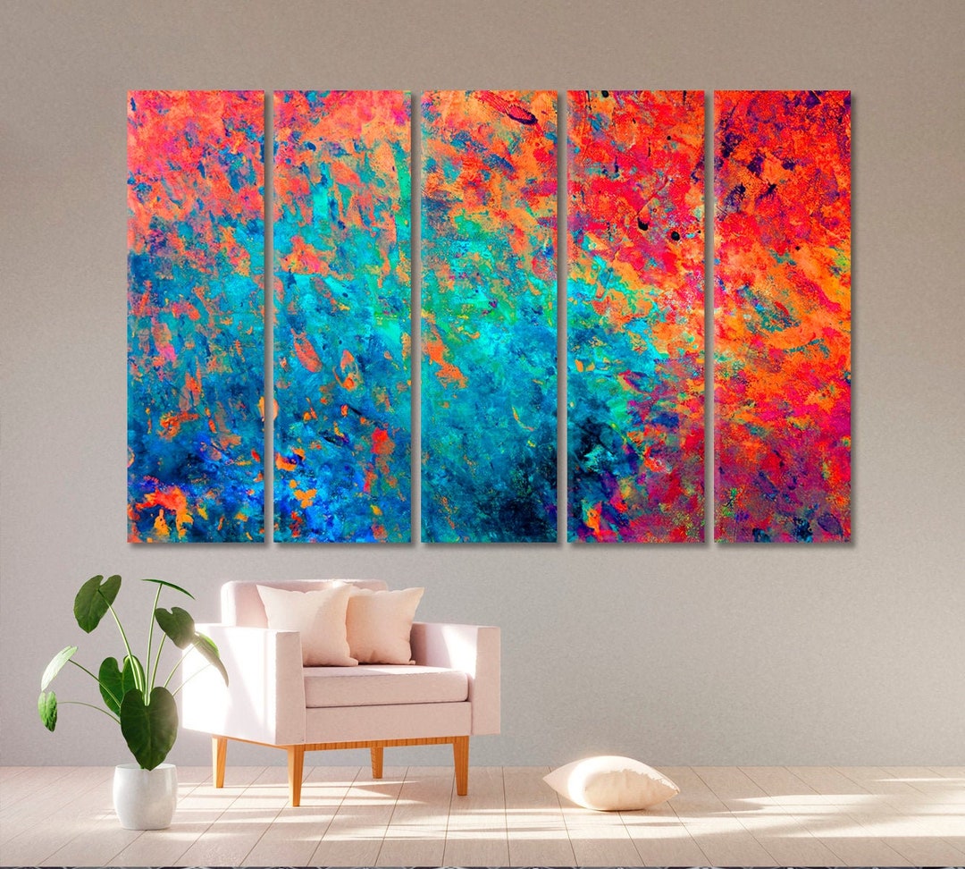 Autumn Abstract Art Decor, Modern Abstract Large Art Print, Acrylic ...