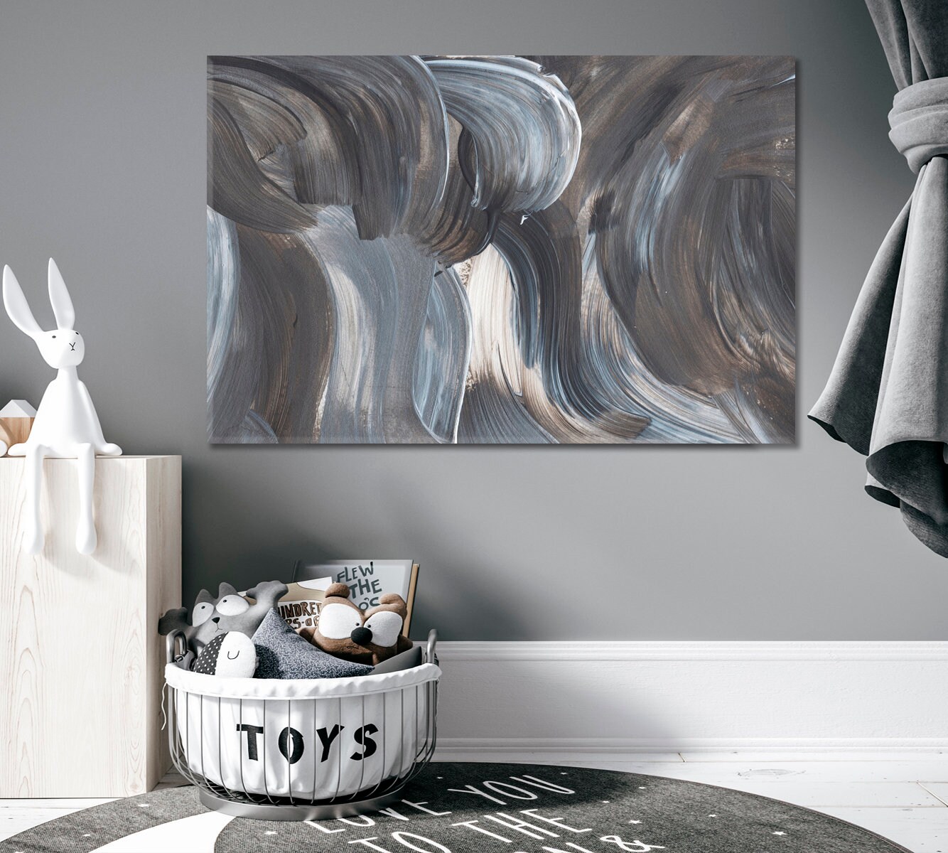 Abstract Acrylic Abstract Grey Wall Decor Contemporary Art - Etsy