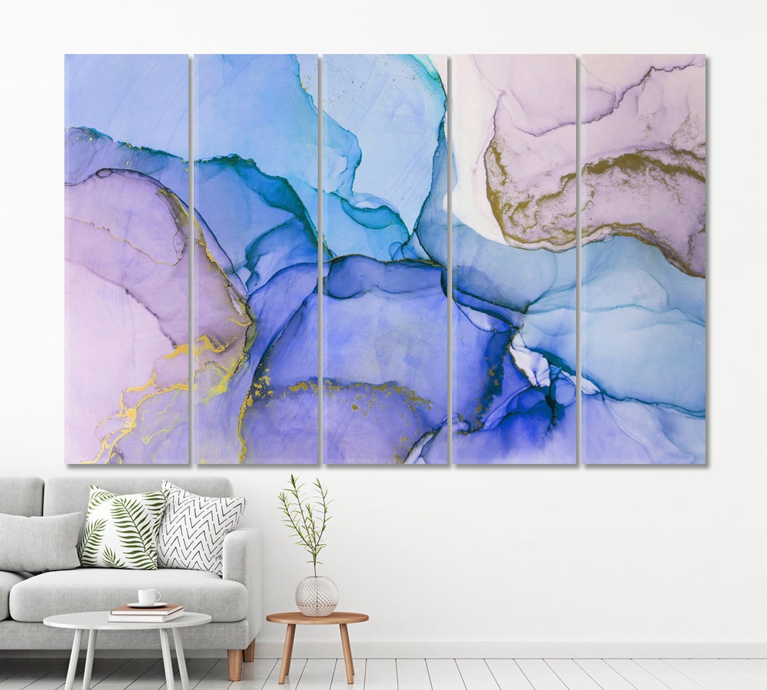 Moderne abstrakte Kunst Leinwanddruck, moderne zeitgenössische Kunst, Marmor Leinwanddruck ...