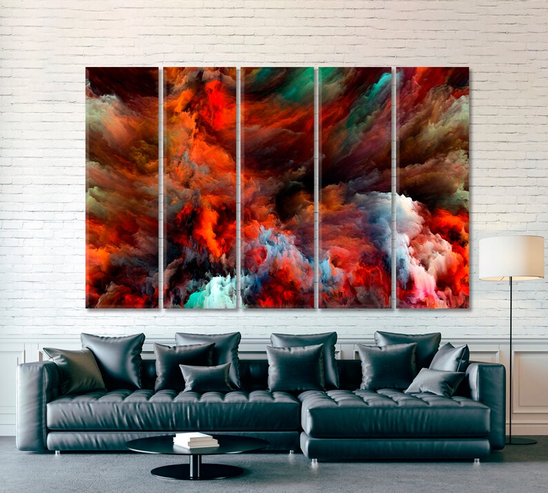 Fogy Flow Abstract Vibrant Streams Artwork Misty Clouds | Etsy