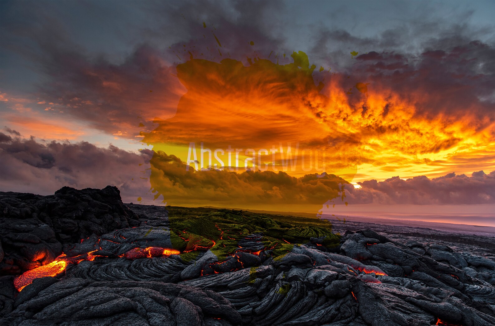 Surface Flow Multiple Red Hot Lava Flows Hawaii Attractions | Etsy