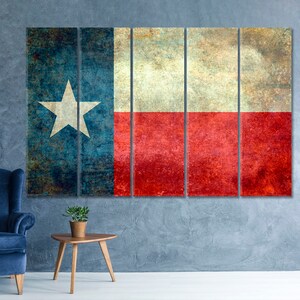 Texas Flag Large Wall Decoration Texas Flag Vintage Wall - Etsy