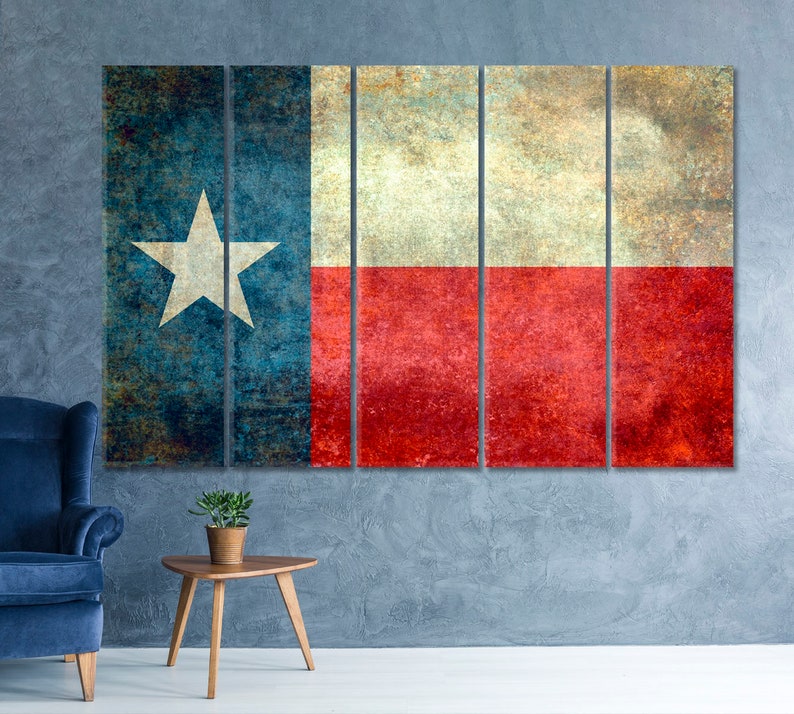 Texas Flag Large Wall Decoration Texas Flag Vintage Wall | Etsy