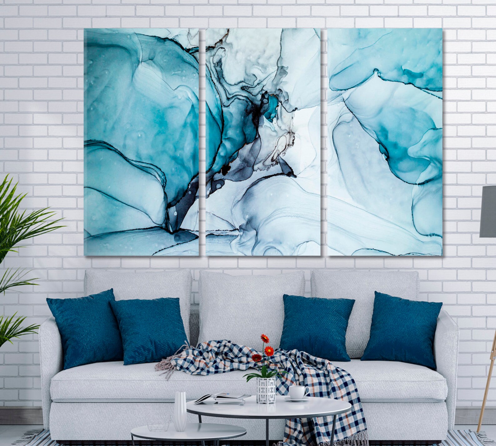 Ink Paint Ink in Water Abstract Art Large Wall Décor Canvas | Etsy