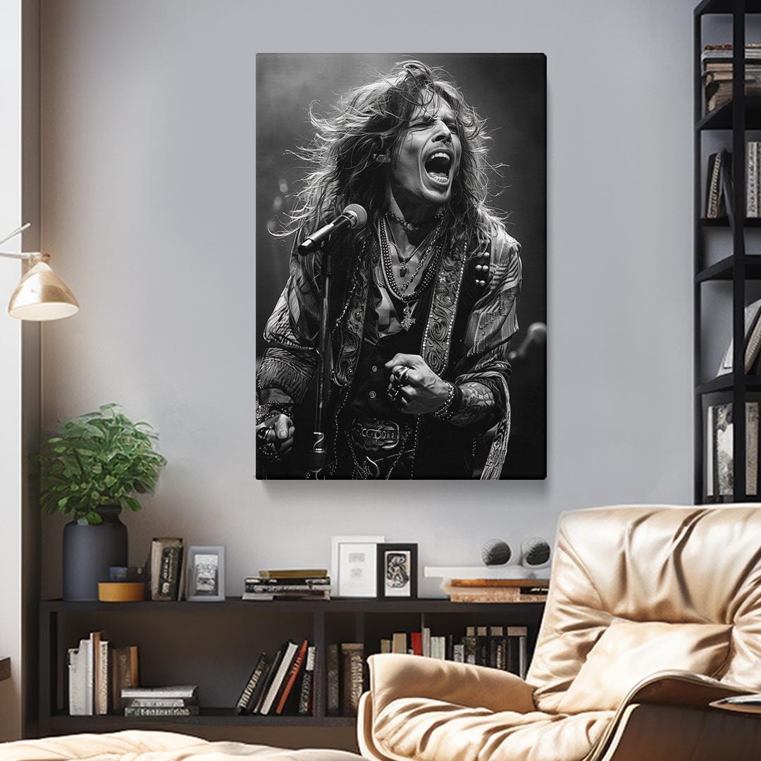 Rock Music Canvas Print, Rock Music Wall Art, Music Art Print, Singer ...