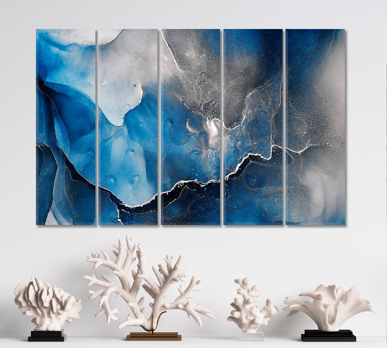 Abstract Naturalism Blue Stone Head Allegory Abstract Wall - Etsy UK