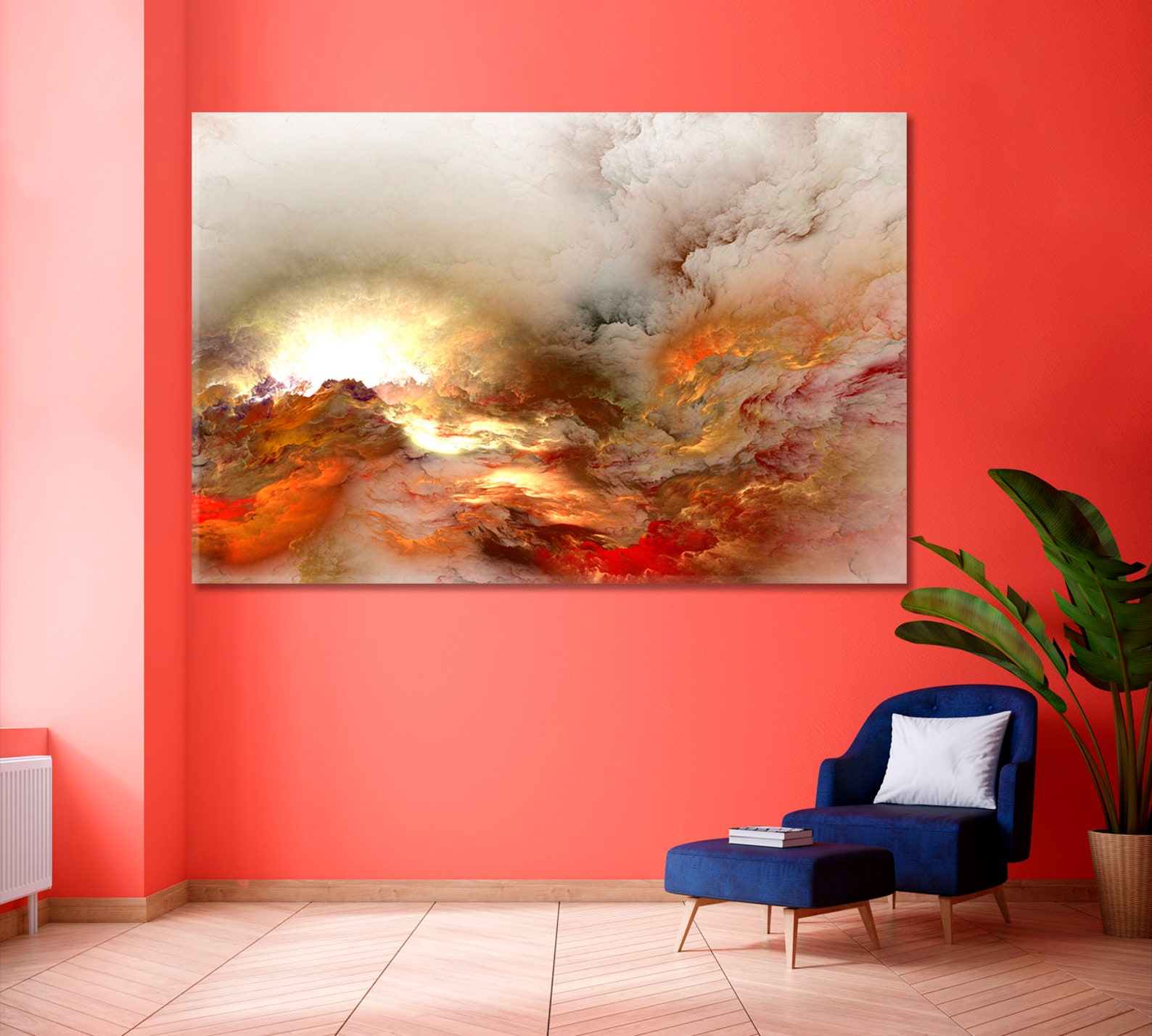 Futuristic Wall Art Cloud Wall Decor Flame Chaos Print - Etsy