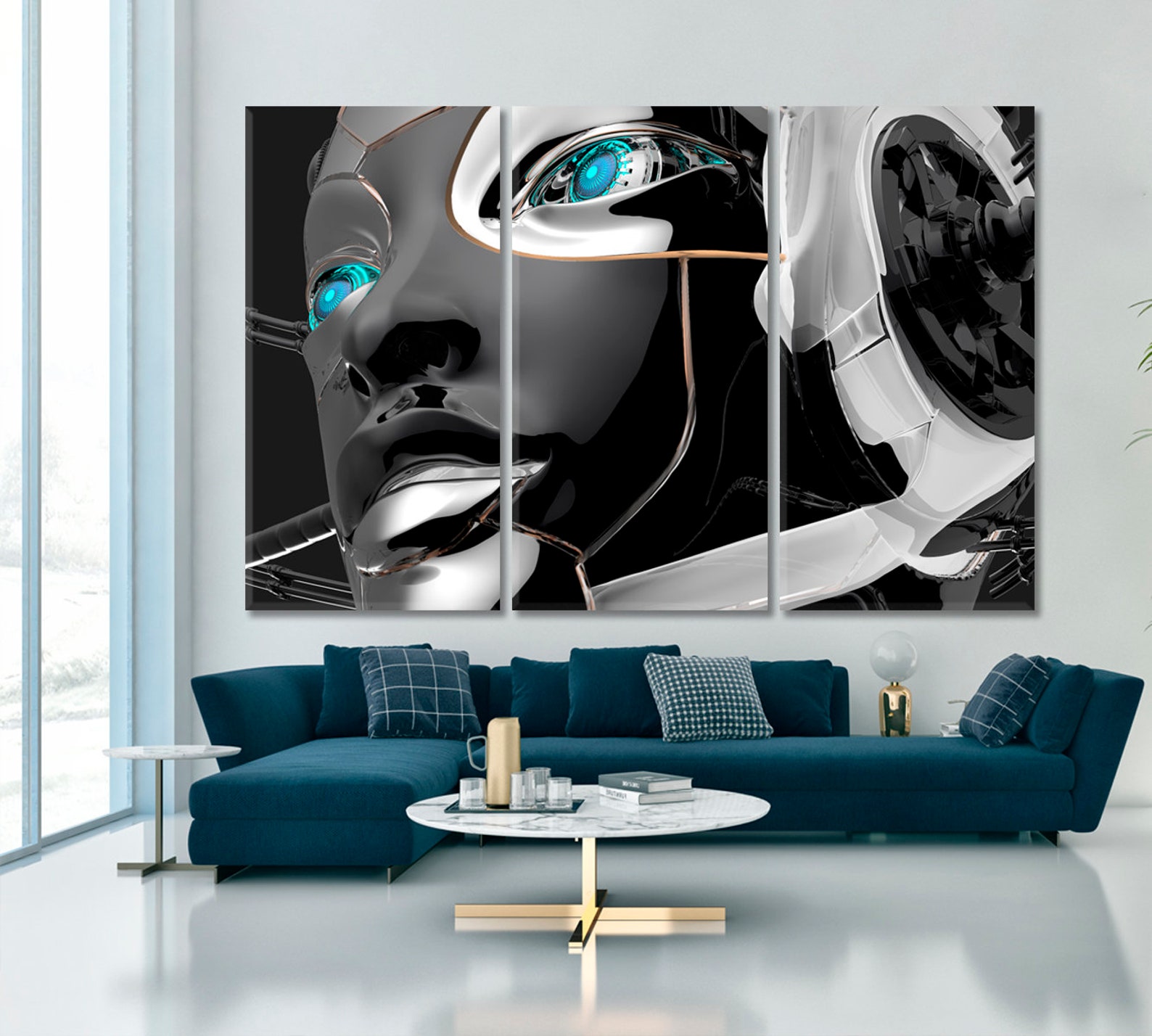 Virtual Reality Wall Art, Robot Amazing Wall Art Design, RD Rendering ...