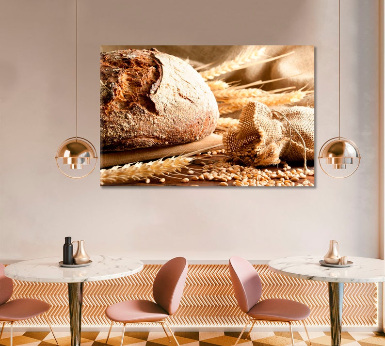 Traditional Bread Wall Panels Homemade Bread Wall Art Bakery | Etsy