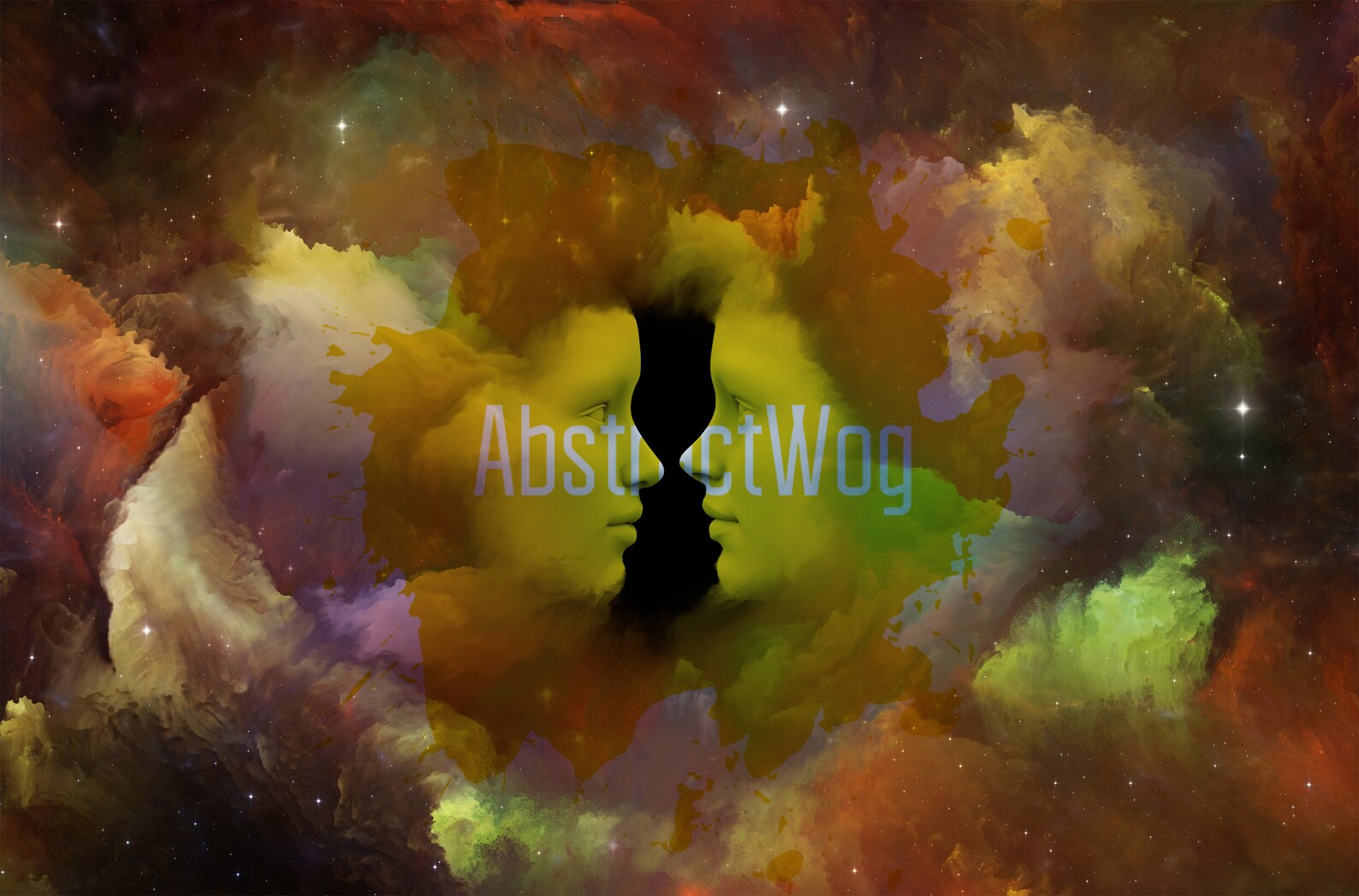 Human Dreams Wall Art, Inner World Psychedelic Art Canvas Print, Misty ...