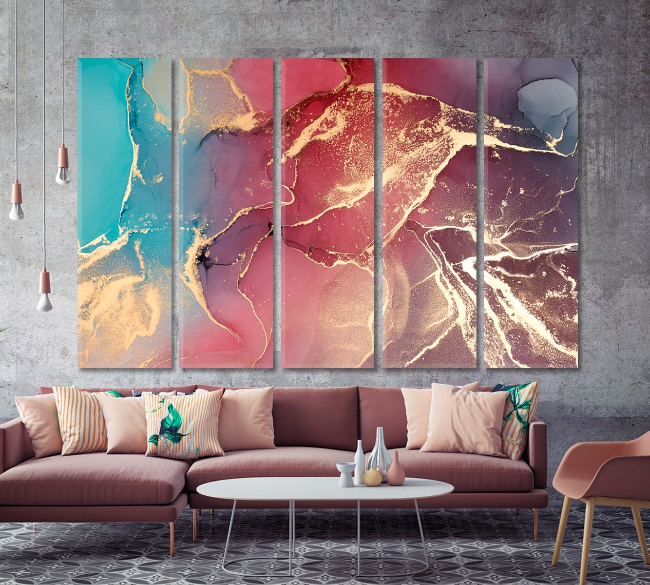 EBRU Oriental Ancient Art Marble Wall Decor Eastern Style - Etsy