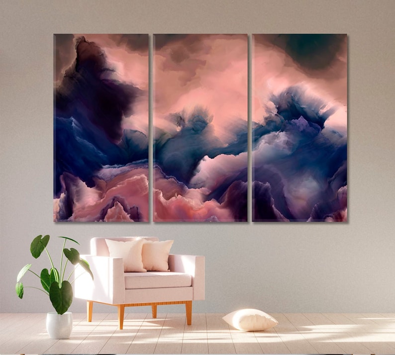 Alien Atmosphere Vibrant Splash Colors Artwork Abstract | Etsy