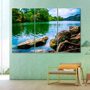 Texas Austin Town Lake Scenic Wall Art, Texas Nature Large Wall Decor ...
