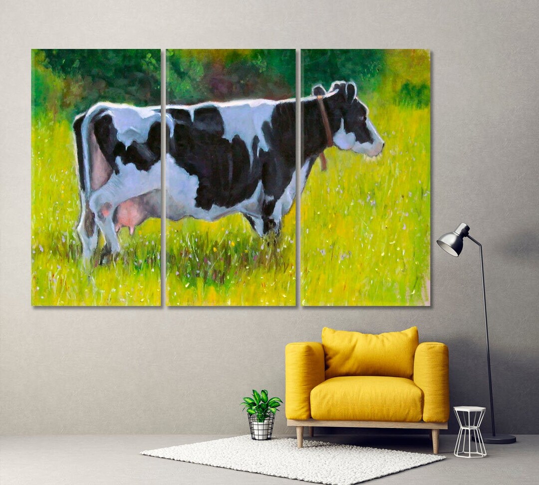 Ranch Cow Wall Decor, Cow Canvas Print, Farm Animal Art, Farm Wall ...