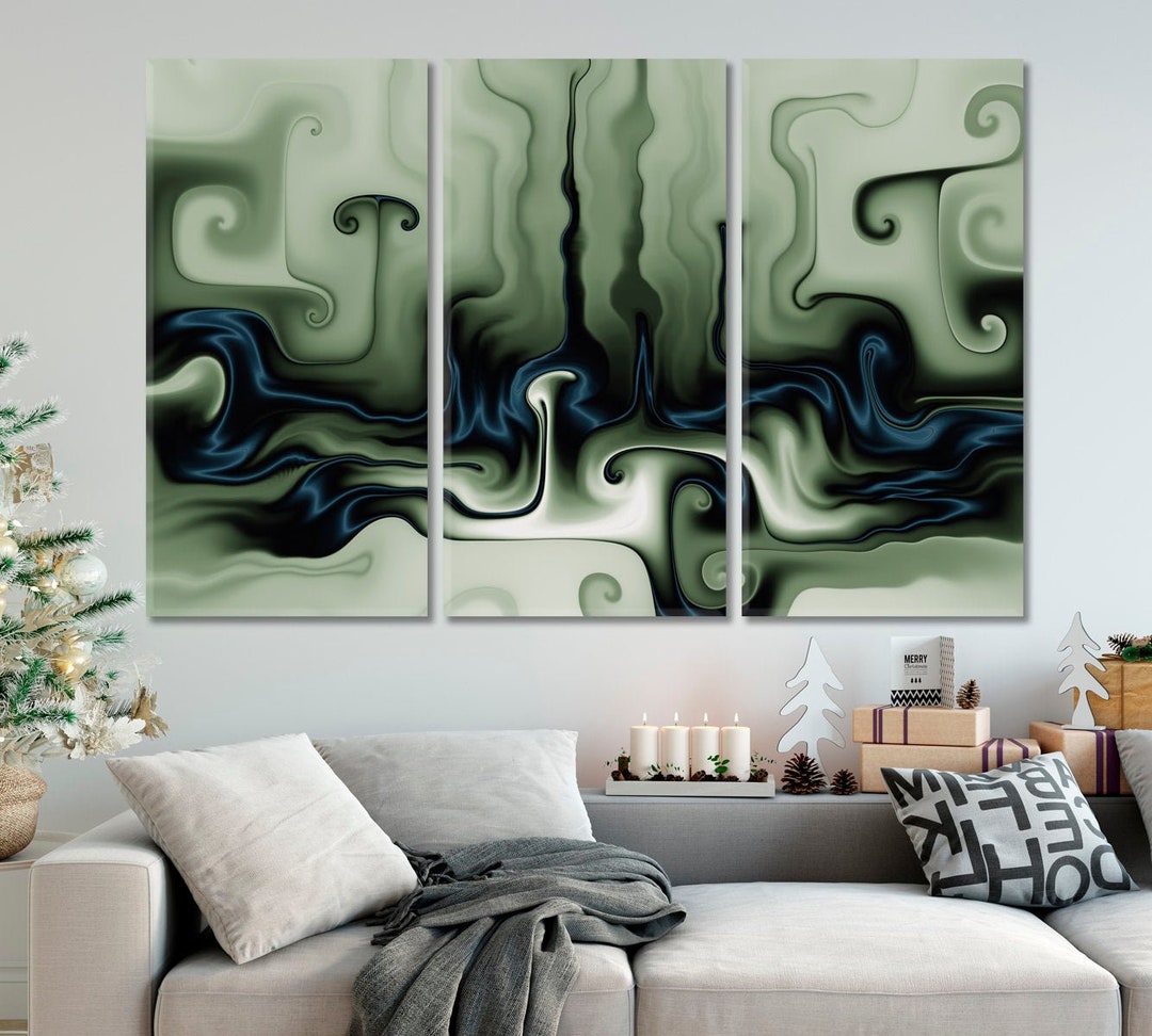 Gnarly Pattern Modern Abstract Art Print Wall Decor, Abstract Vivid ...
