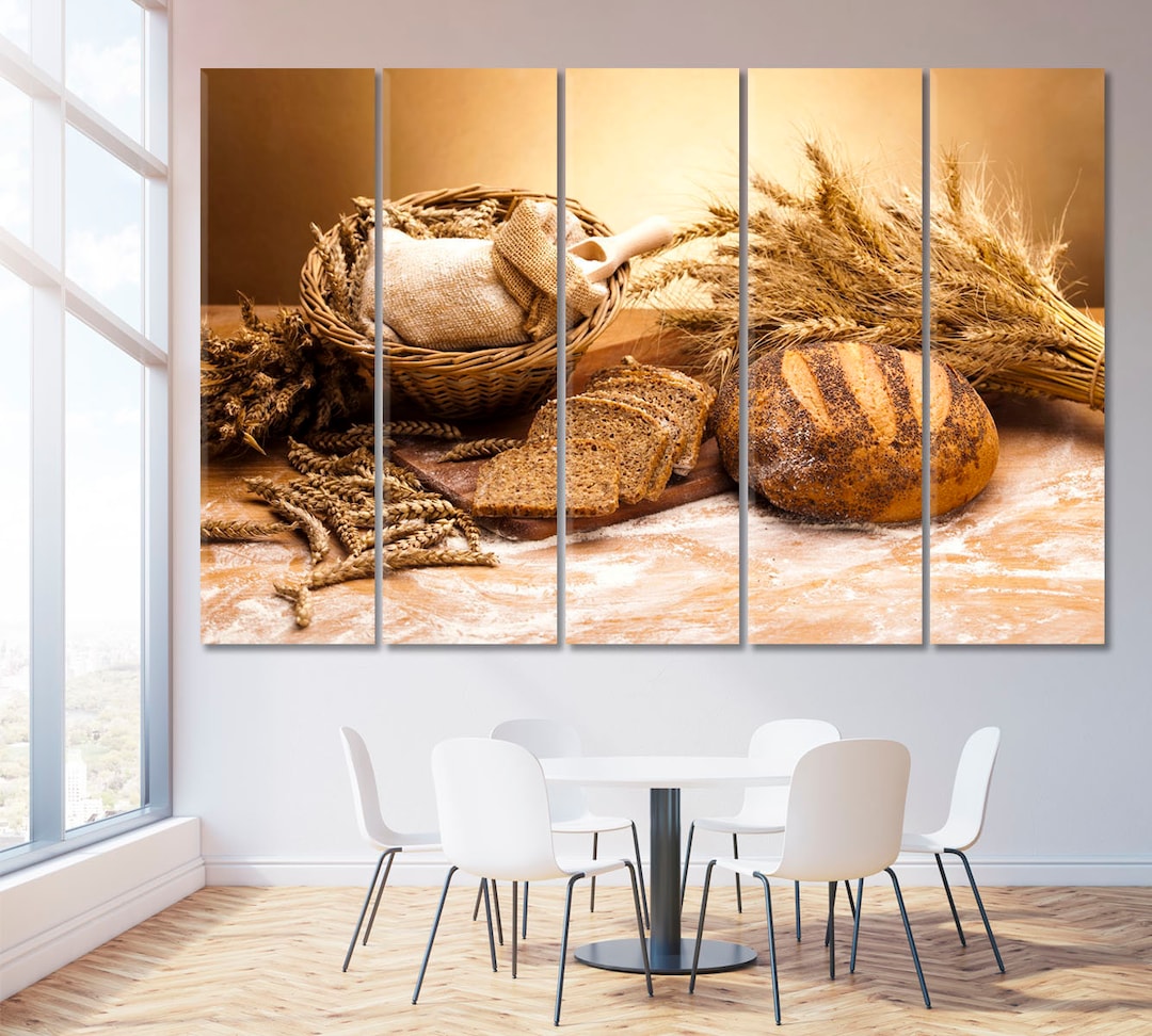 Simplicity Whole Wheat Bread Wall Art, Traditional Bread Wall Panels ...