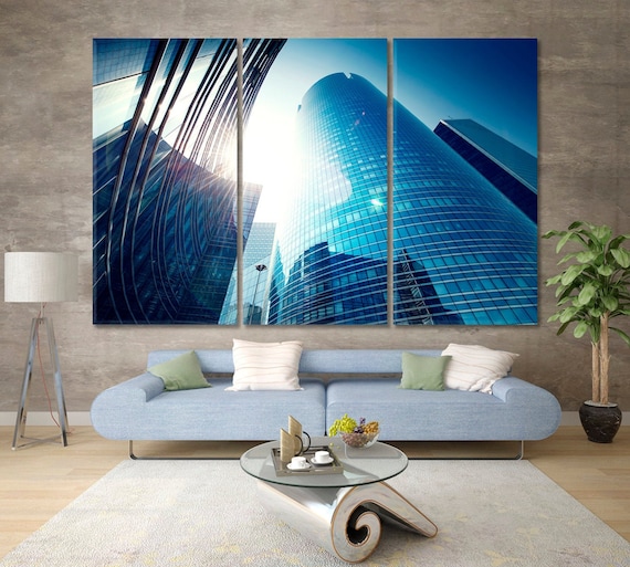 Modern Skyscrapers Buildings City Photo Poster Print | Etsy