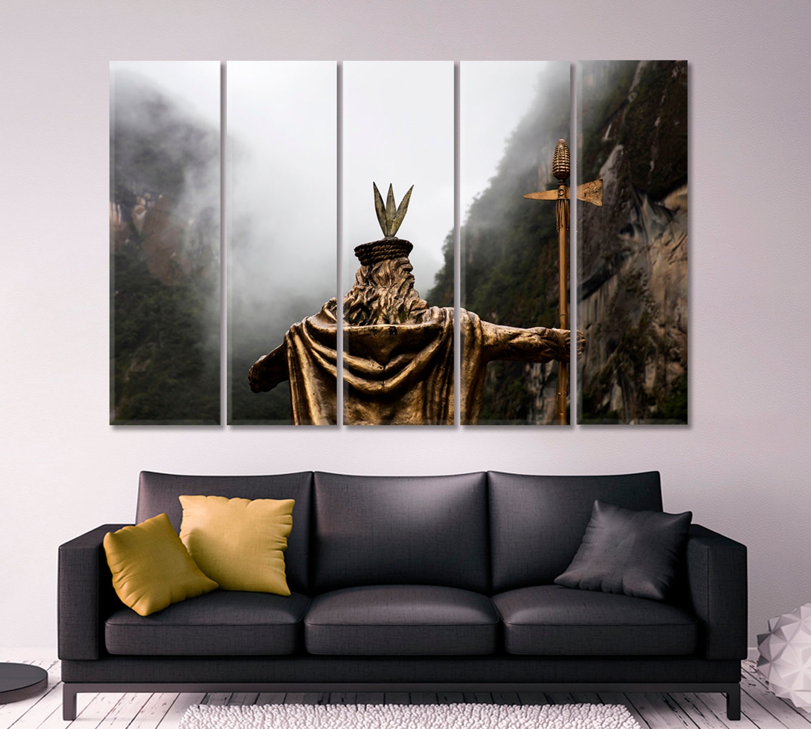 Inca Leader Wall Art Print on Canvas Statue Pachacuti Canvas - Etsy UK