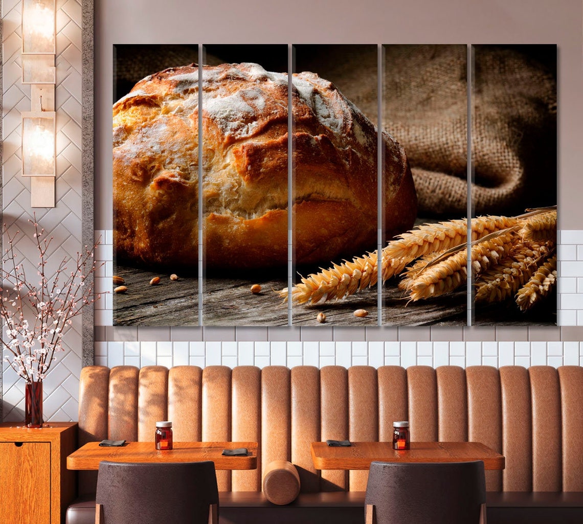 Gourmet Traditional Bread Panels Homemade Bread Wall Art | Etsy