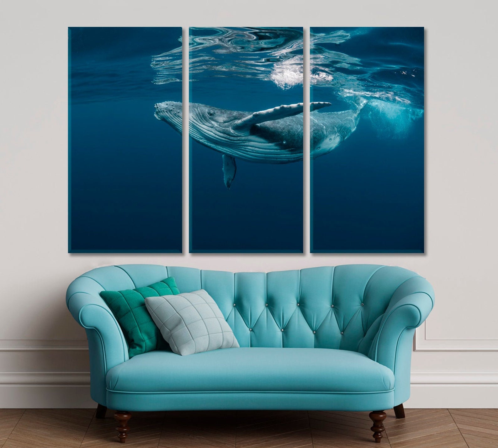 Whale Canvas Print Ocean Art Canvas Print Wall Décor Baby | Etsy
